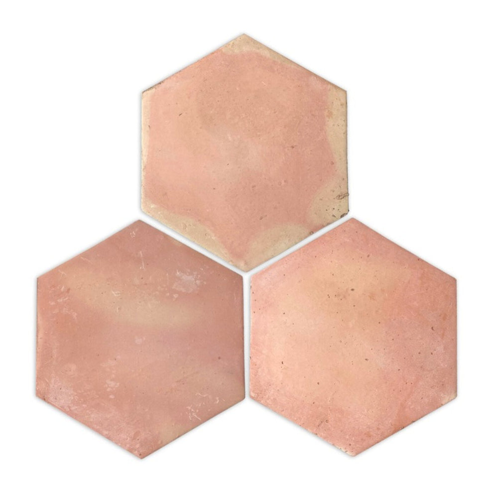 Hexagon Terracotta Smooth Matte 12" - Clay Imports