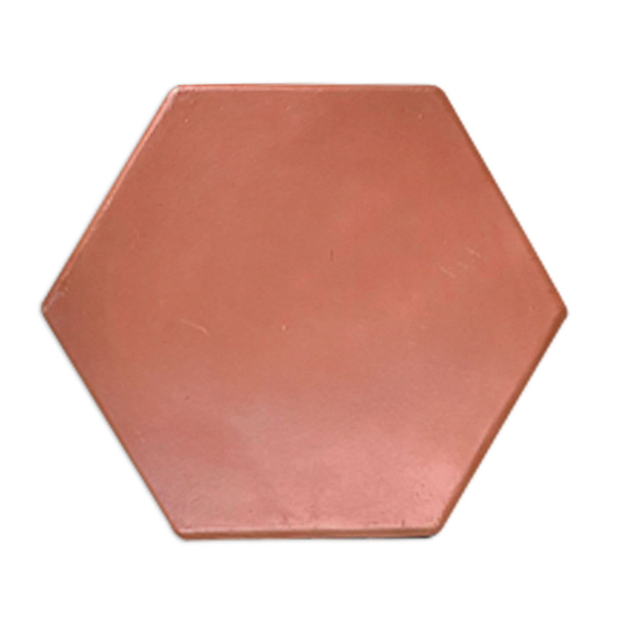 D’Hanis Red Hexagon 12" Tile – Handmade Mid-Century Terracotta | Clay ...