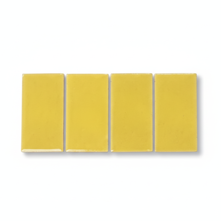 Subway Yellow 2"x4" l Subway Tile l Clay Tile l Low Maintenance Tile ...
