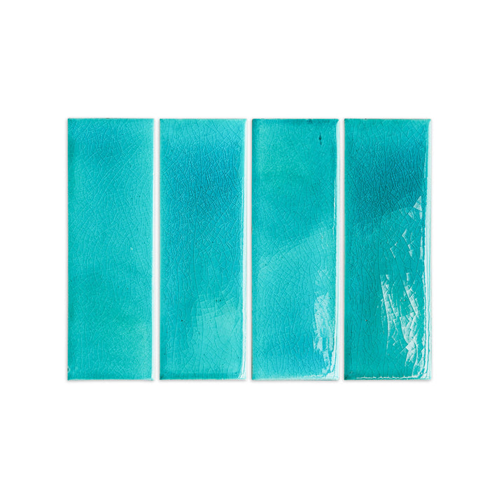 Subway Turquoise Crackle 2"x6" l Subway Tile l Clay Tile l Low ...