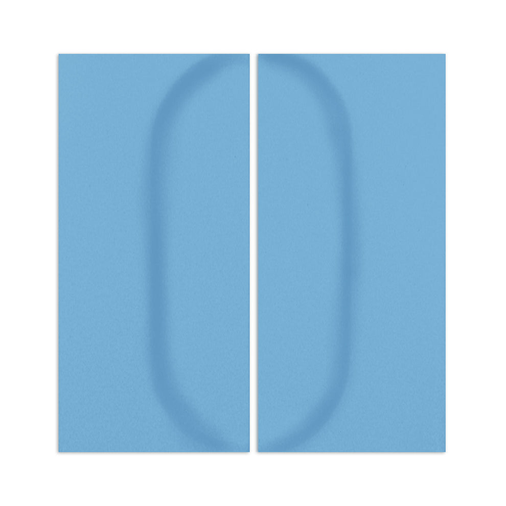 Oval Baby Blue 4"x8" l Dimensional Tile l Clay Tile l Low Maintenance ...