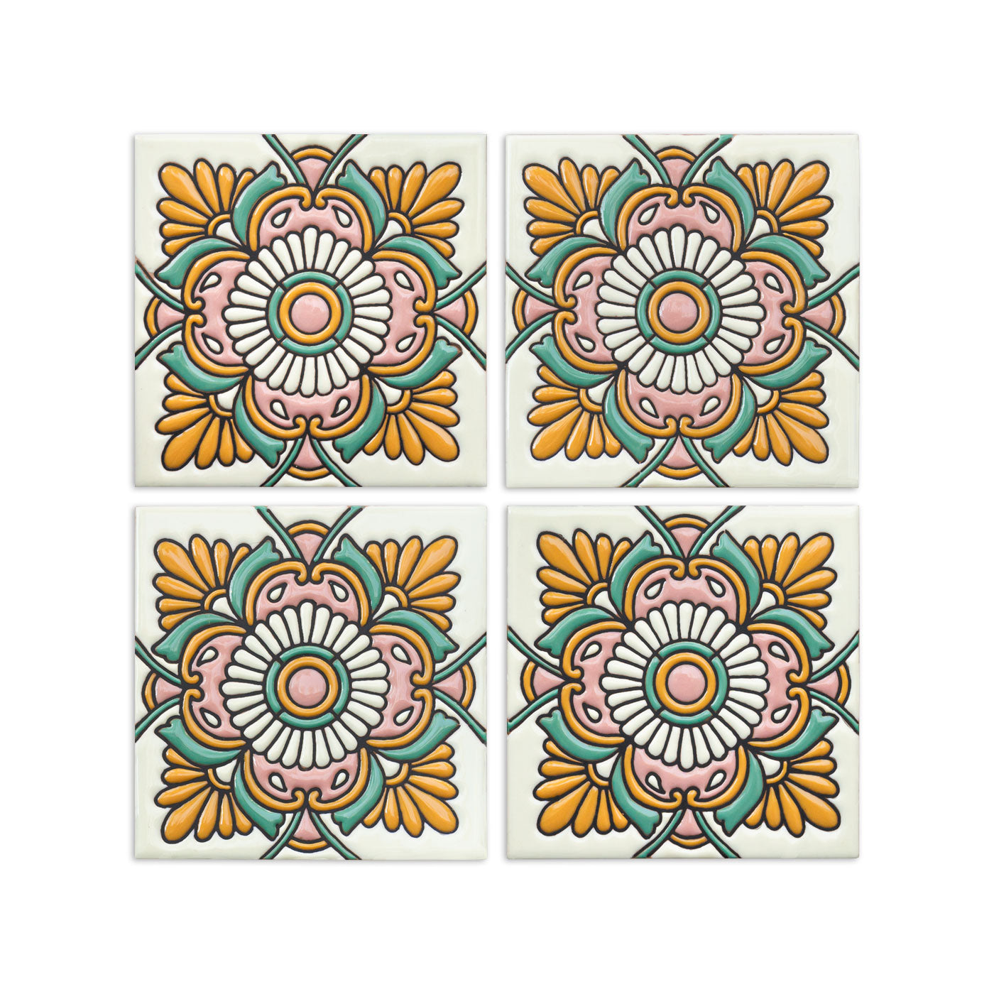 Relief Crisantemo 6" x 6" - Shop Online - Clay Imports Store