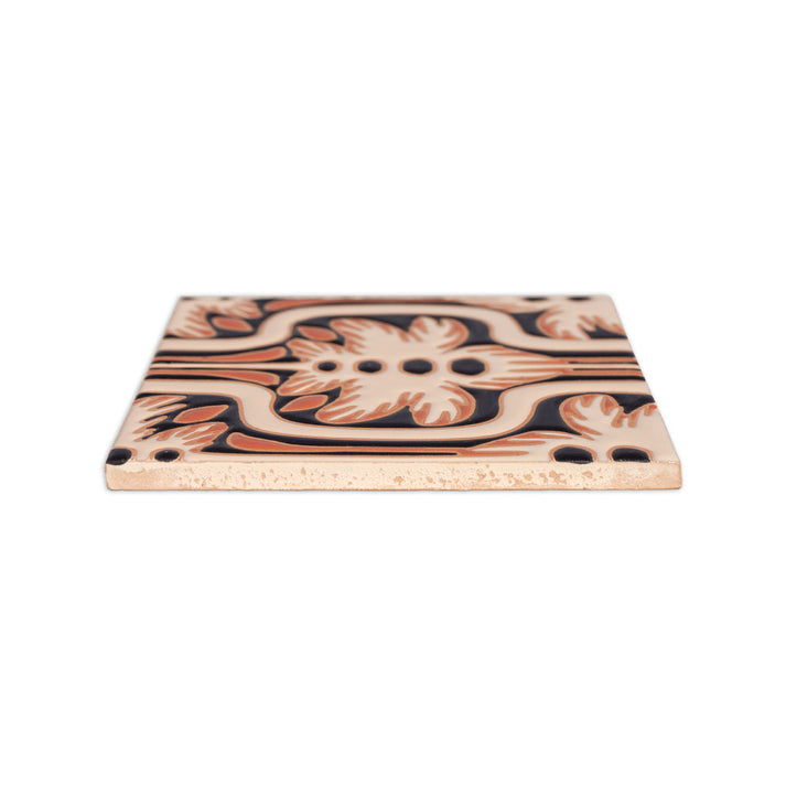 Relief Palmetto Shoreline Tile 6" x 6" - Clay Imports