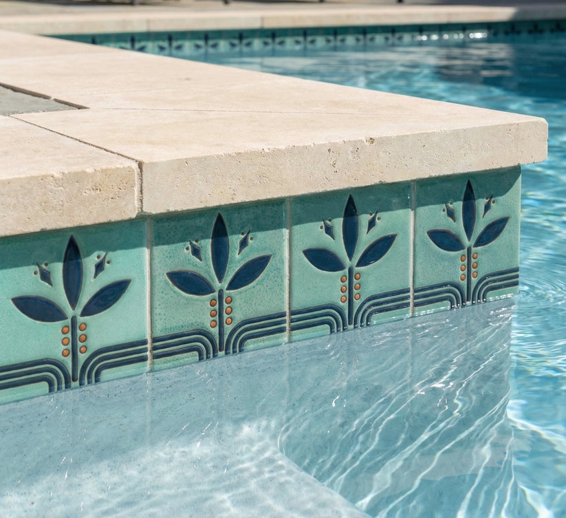 Relief Bayas Jade Pool Waterline - Clay Imports