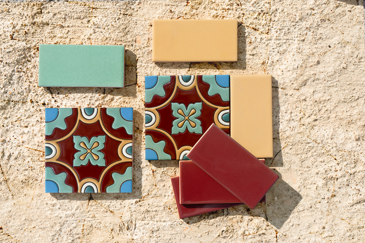 Relief Iris Tile 6"x6" – Artisan Handmade Relief Tile | Clay Imports