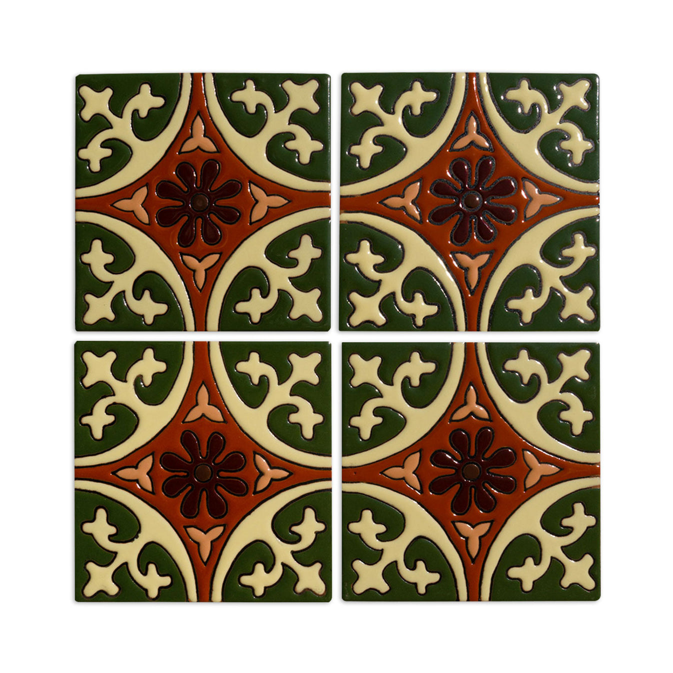 Relief Maya Tile 6"x6" – Artisan Textured Wall Tile | Clay Imports