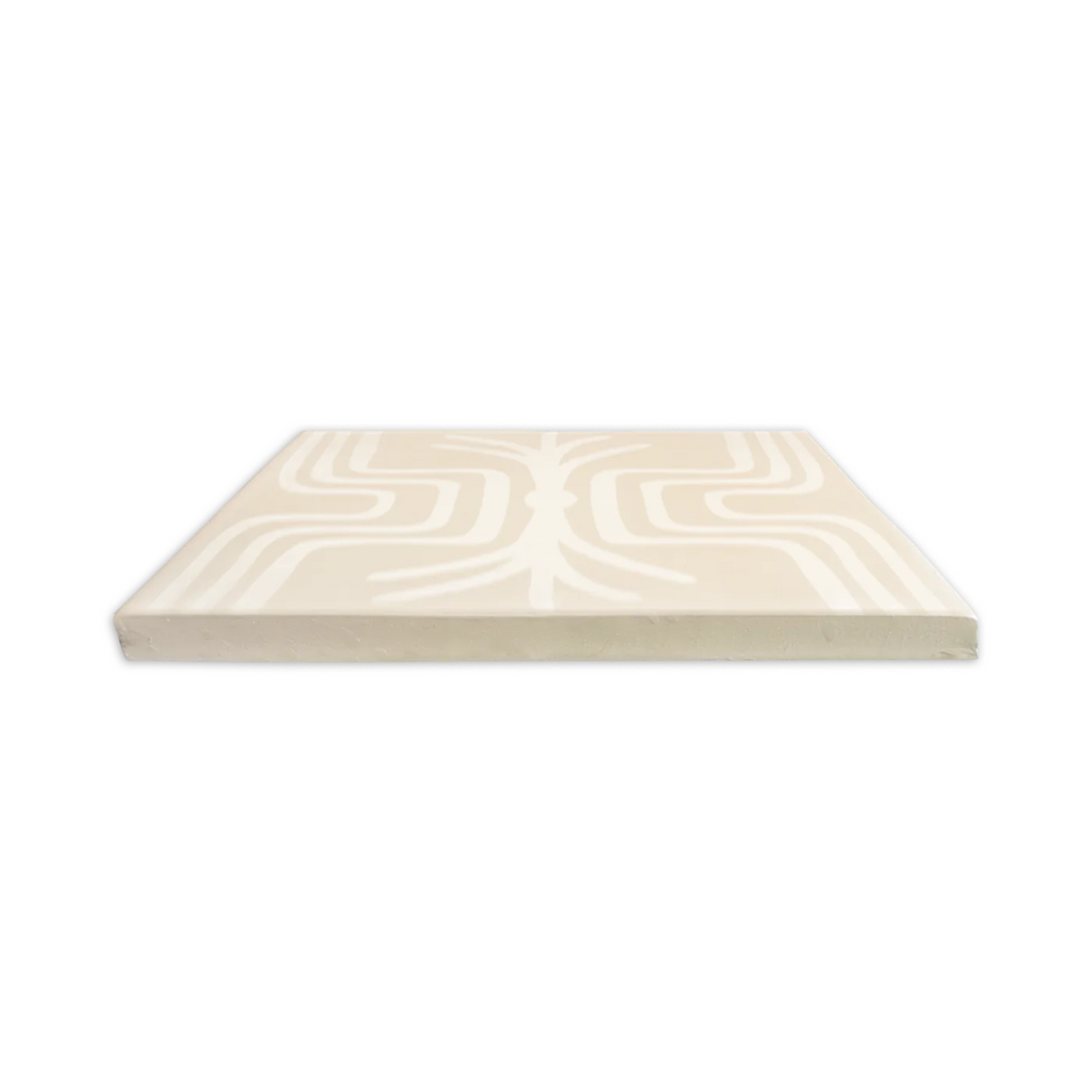Square Pattern Fringe Dew White 8" by 8" Tile - Clay Imports Online Store