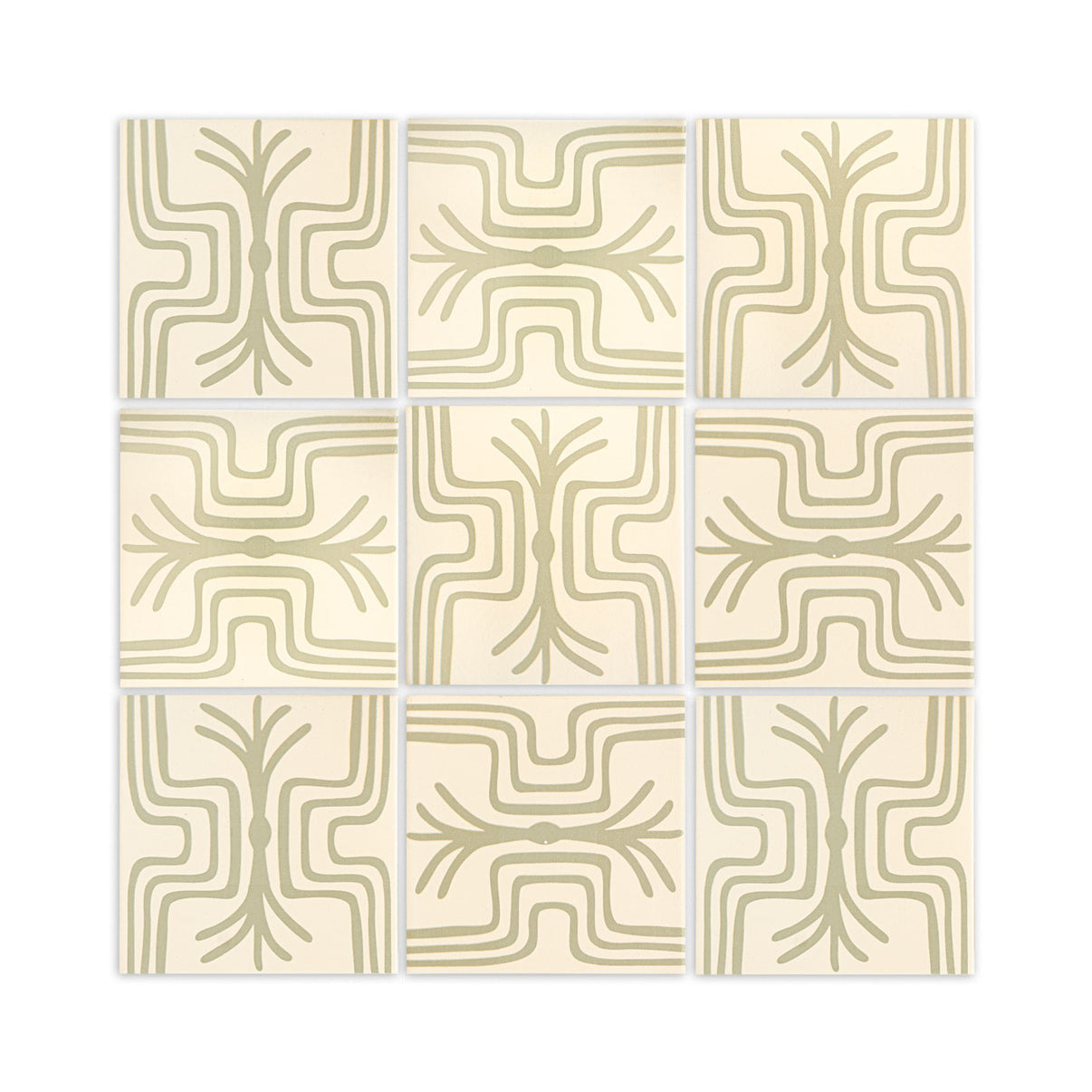Square Pattern Fringe Champagne Pulque 8"x8" Tile - Clay Imports Online ...