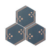 Unique Pattern Hexagon Tile - Pomelo Midnight Fresa 8" - Clay Imports ...