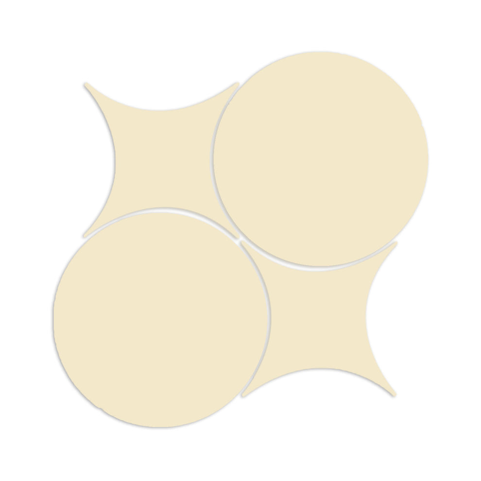 Rombo & Circle Combo Blanco Mexicano 8" l Clay Tile l Low Maintenance ...