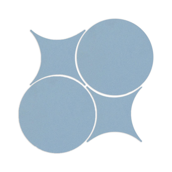 Rombo & Circle Combo Blue Agate 8" l Clay Tile l Low Maintenance Tile ...