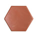 D’Hanis Red Hexagon 8" Tile – Smooth Finish Red Clay | Clay Imports
