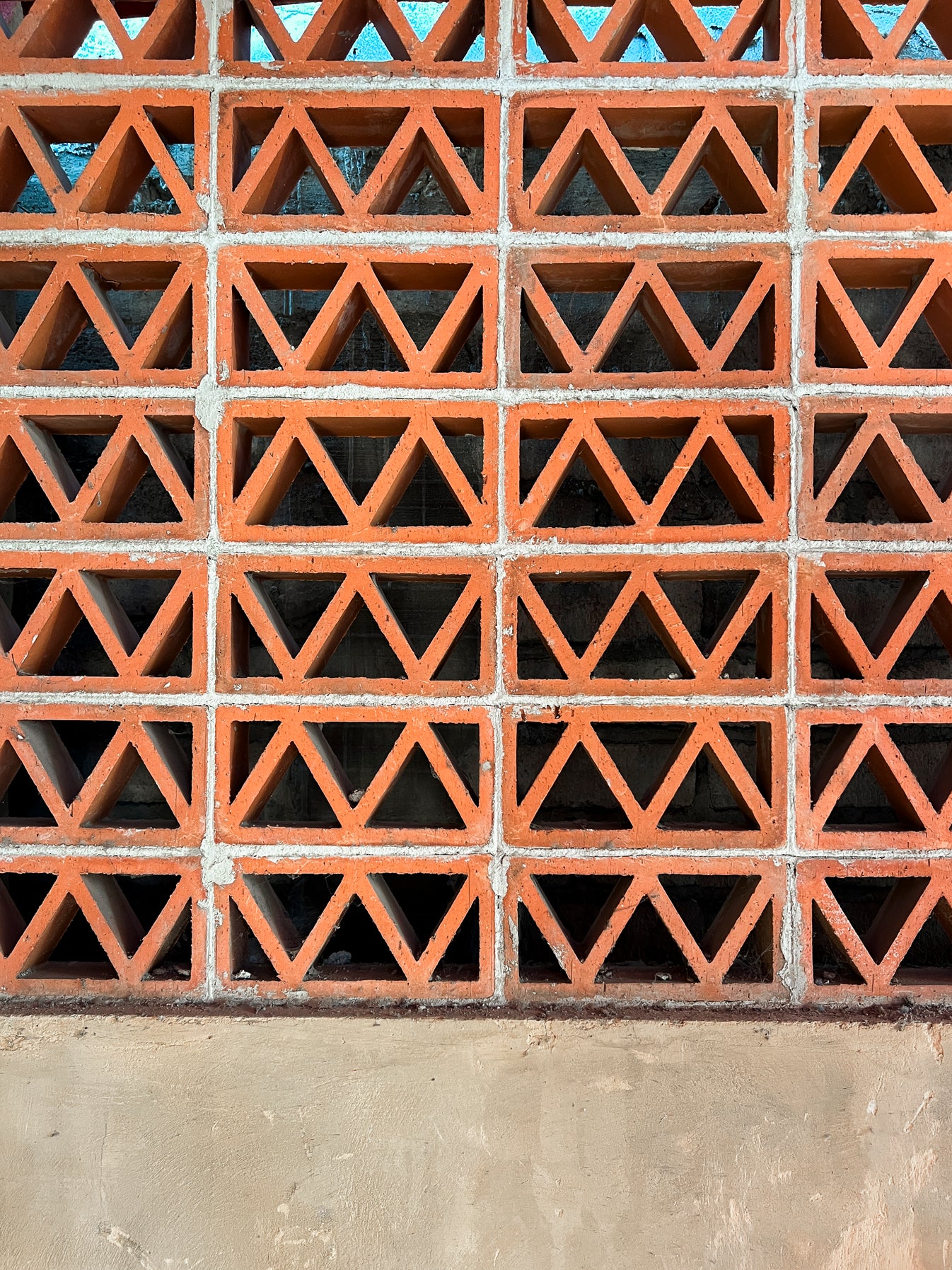 Terracotta Breeze Block Triangle - Clay Imports