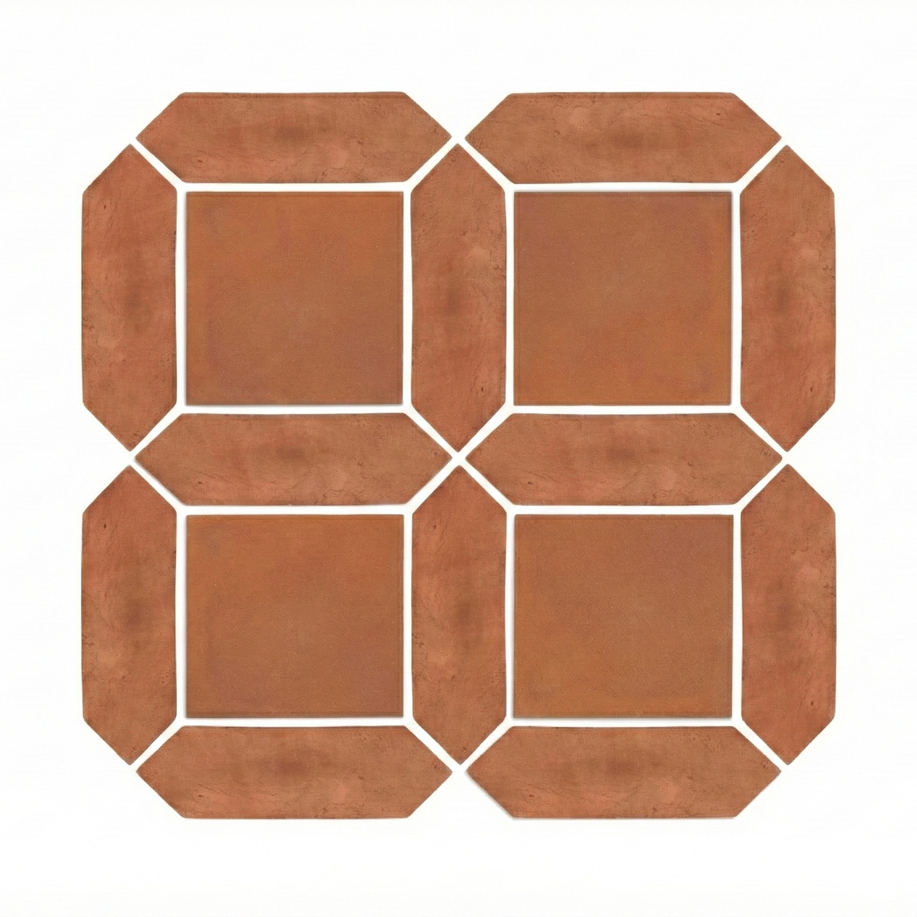 Cotto Umber Square + Picket Set – Brown Terracotta Tile | Clay Imports