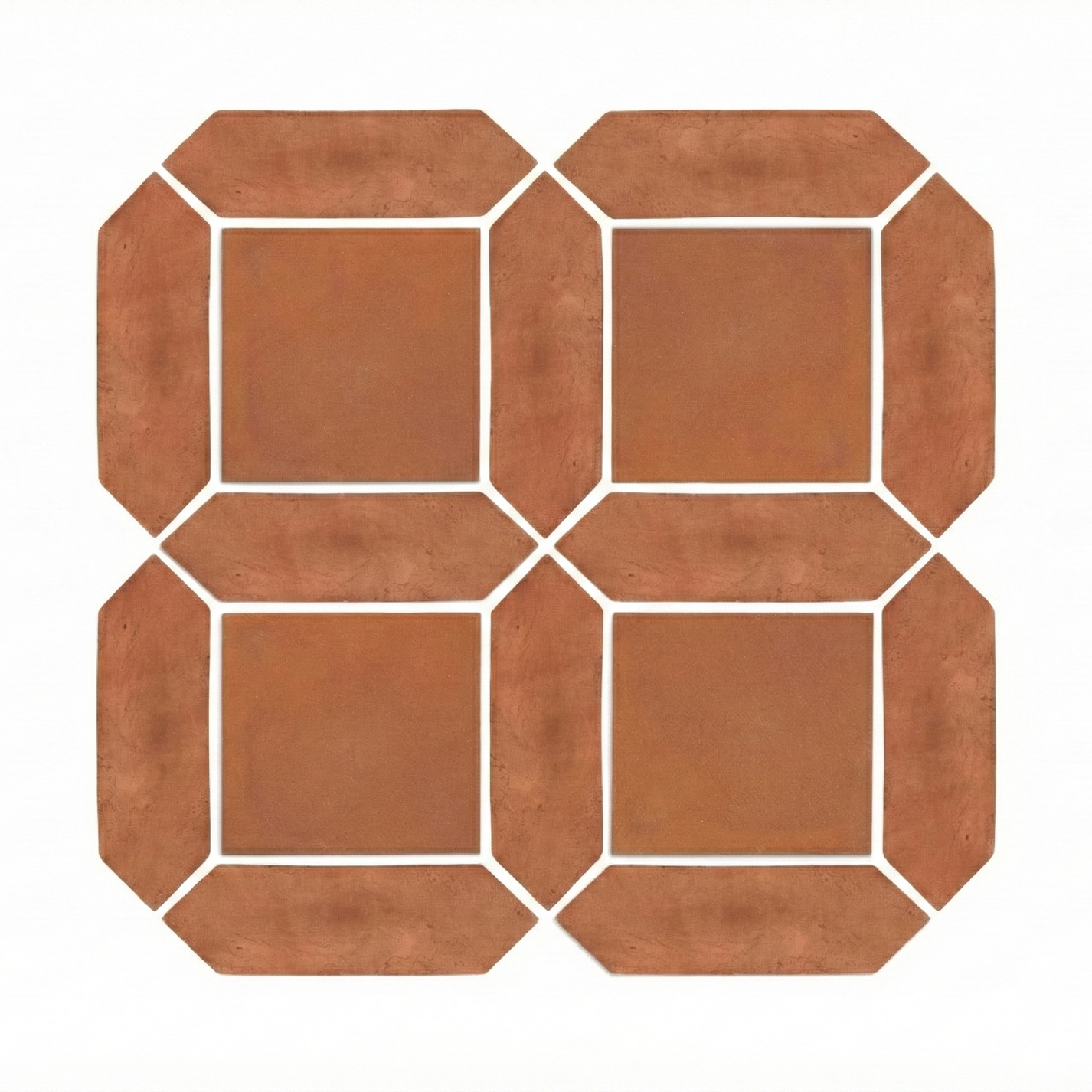 Cotto Umber Square + Picket Set – Brown Terracotta Tile | Clay Imports