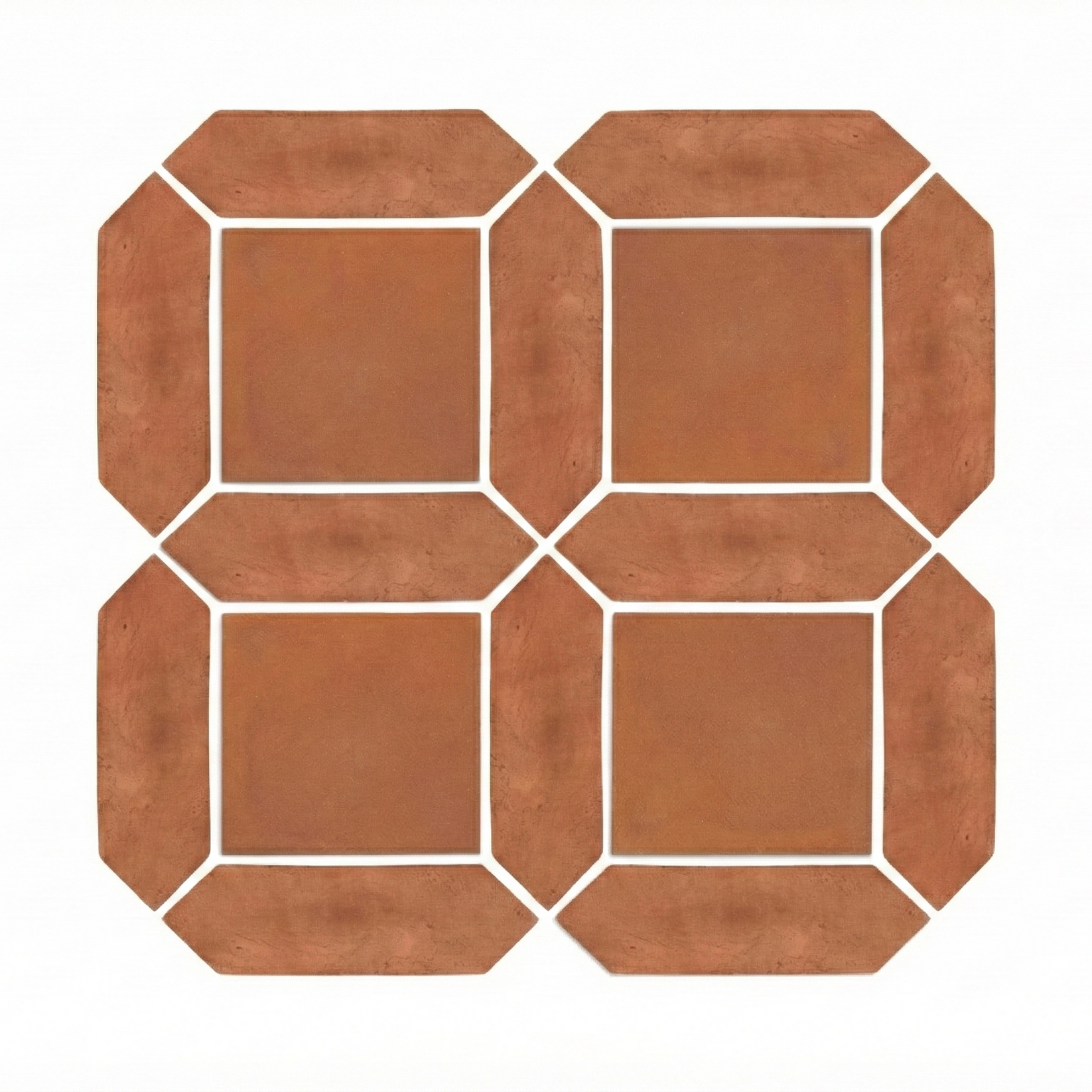 Cotto Umber Square + Picket Set – Brown Terracotta Tile | Clay Imports