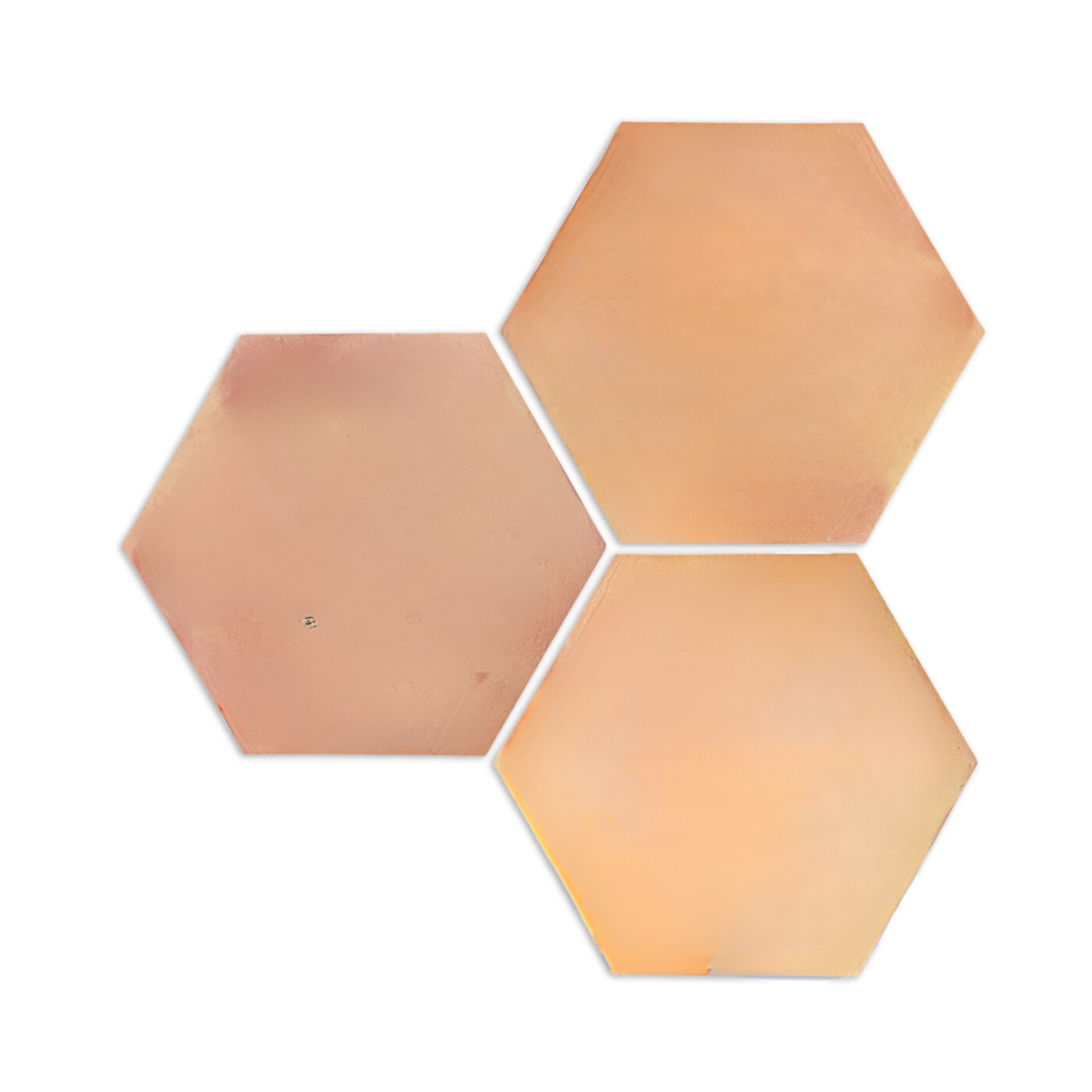 Hexagon Terracotta Smooth Matte 12" - Clay Imports