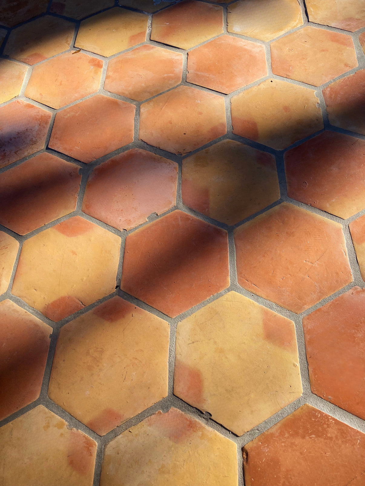 Hexagon 8" Saltillo Tile – Glossy Handmade Terracotta Hex | Clay Imports