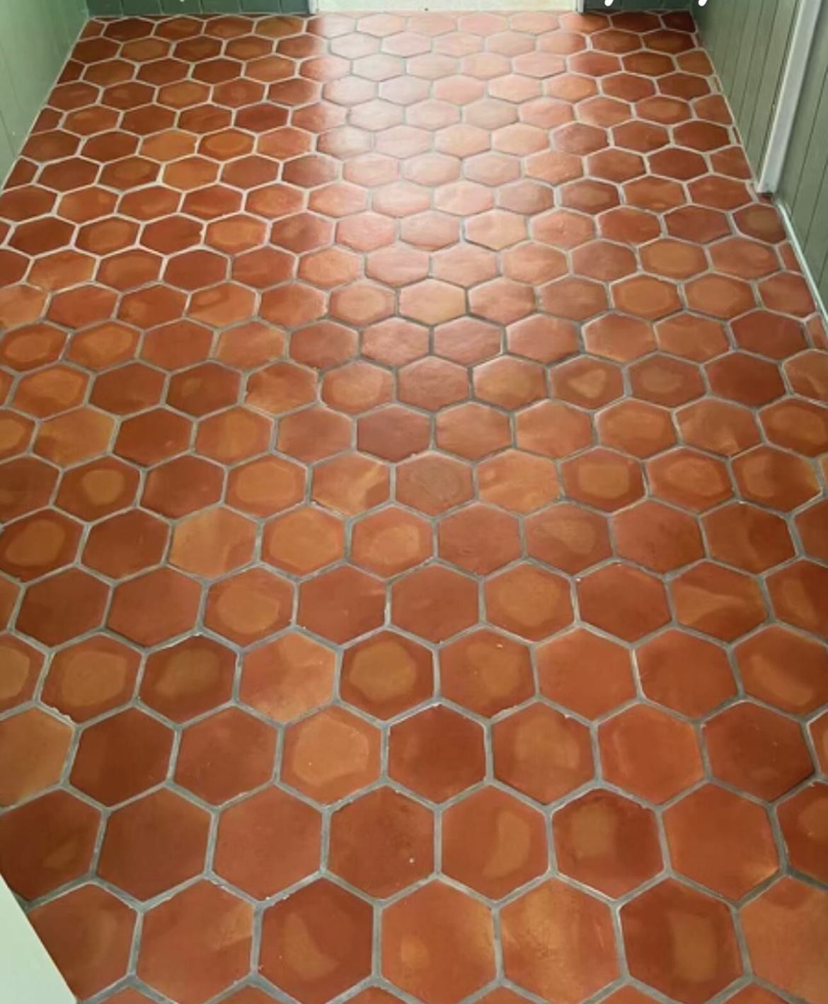 Hexagon 6" – Satin Sealed Terracotta Tiles | Clay Imports