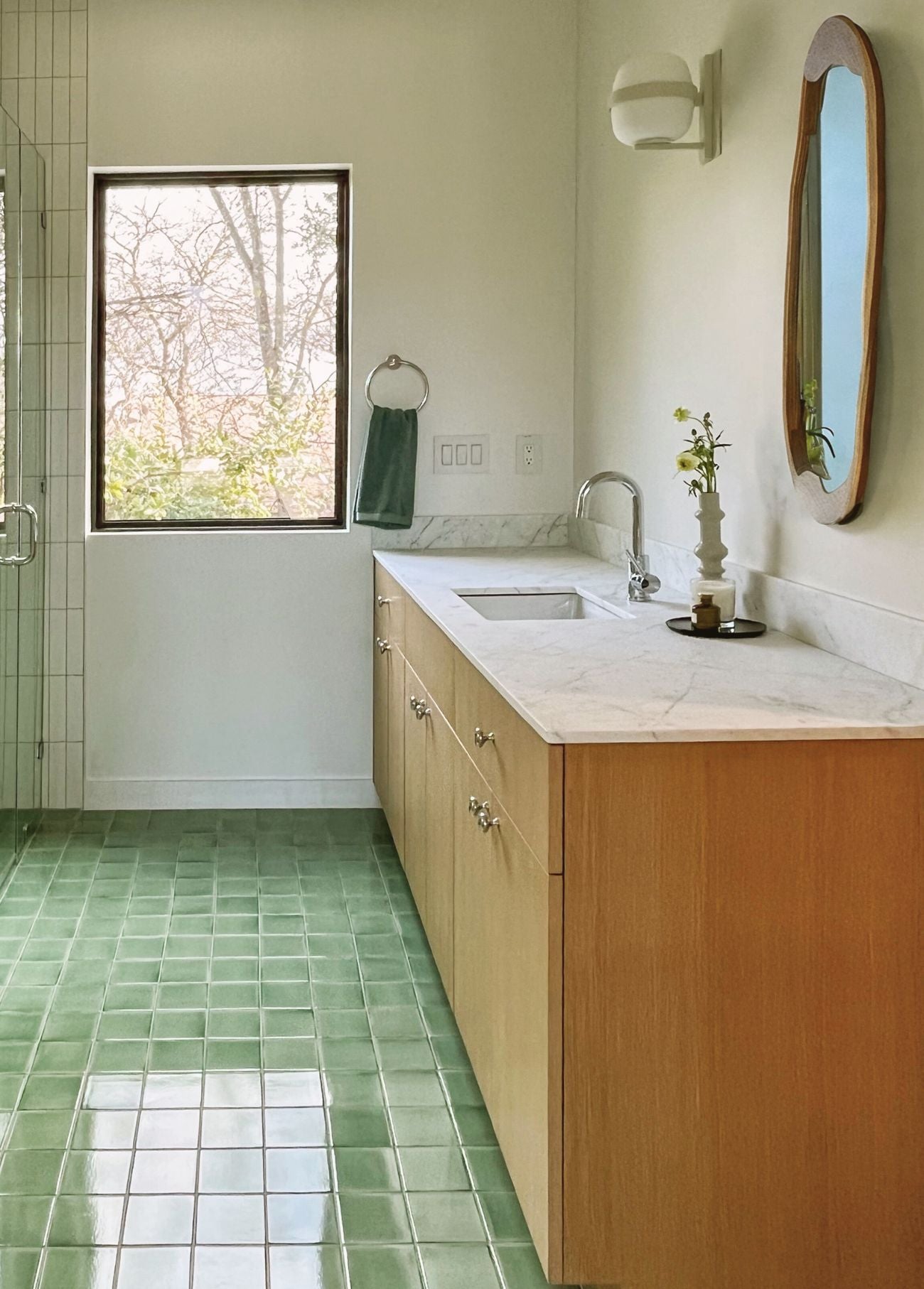 Solid Square Tile - Meadow 4"x4" - Green Tile - Clay Imports