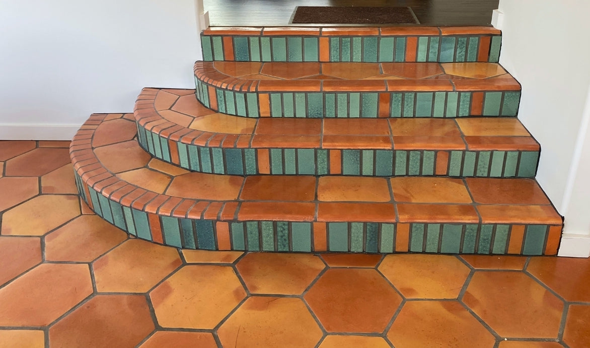 Hexagon 12" – Satin Saltillo Tile | Clay Imports