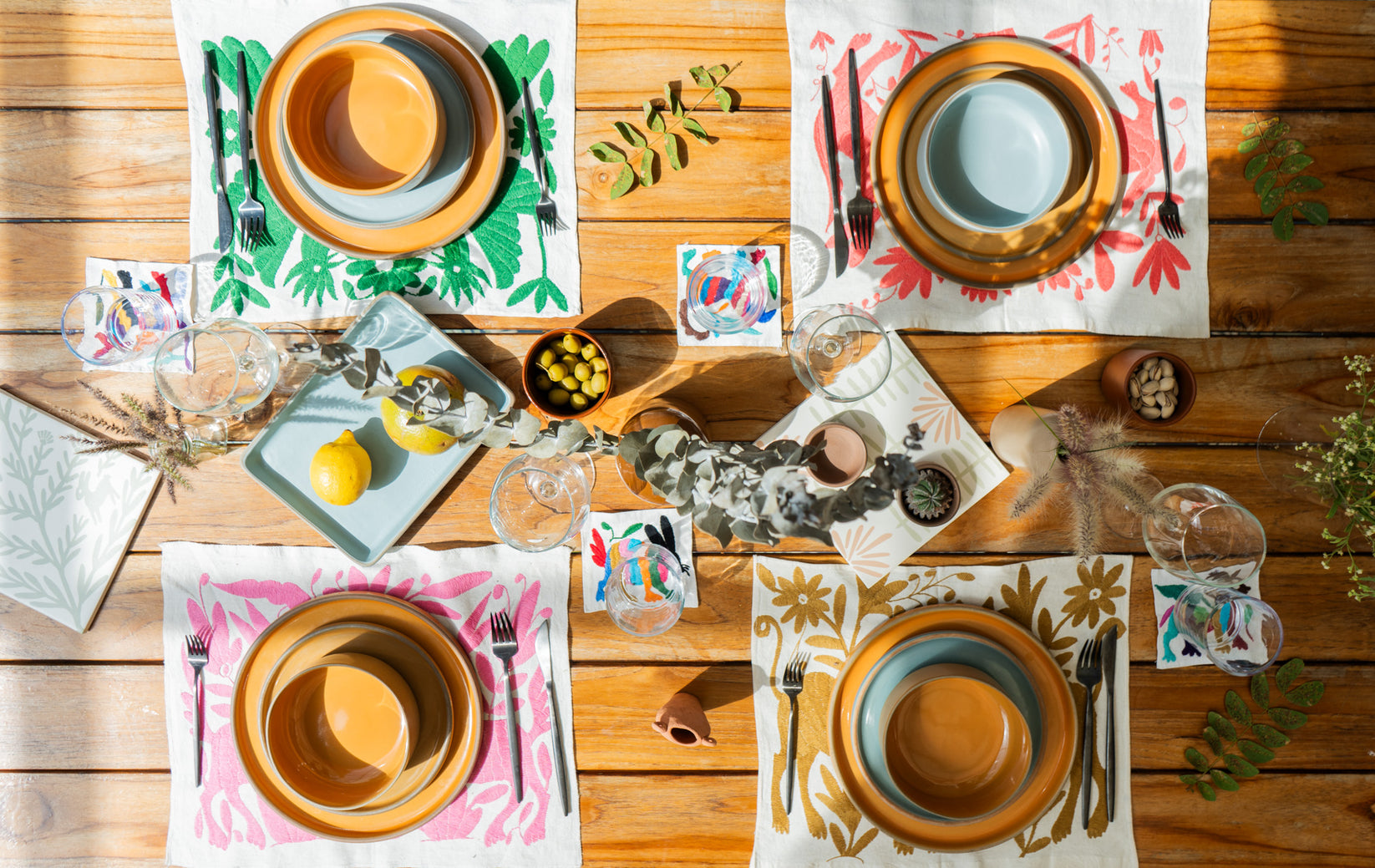 Otomí Embroidered Placemat – Clay Imports