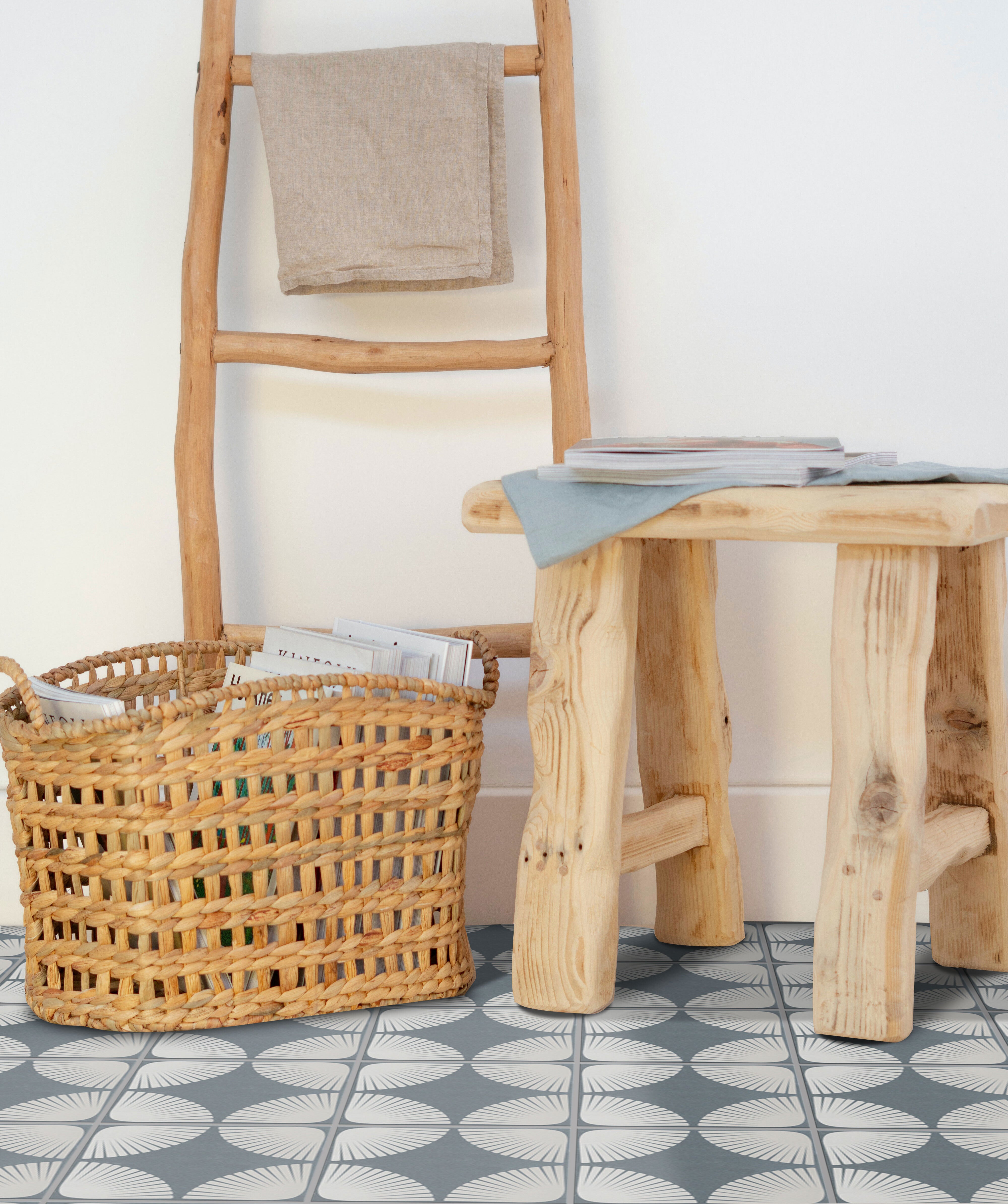 Petal Puddle Moon Tile 8" x 8" - Clay Imports Store