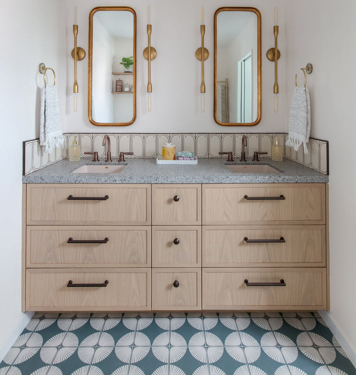 Petal Puddle Moon Tile 8" x 8" - Clay Imports Store