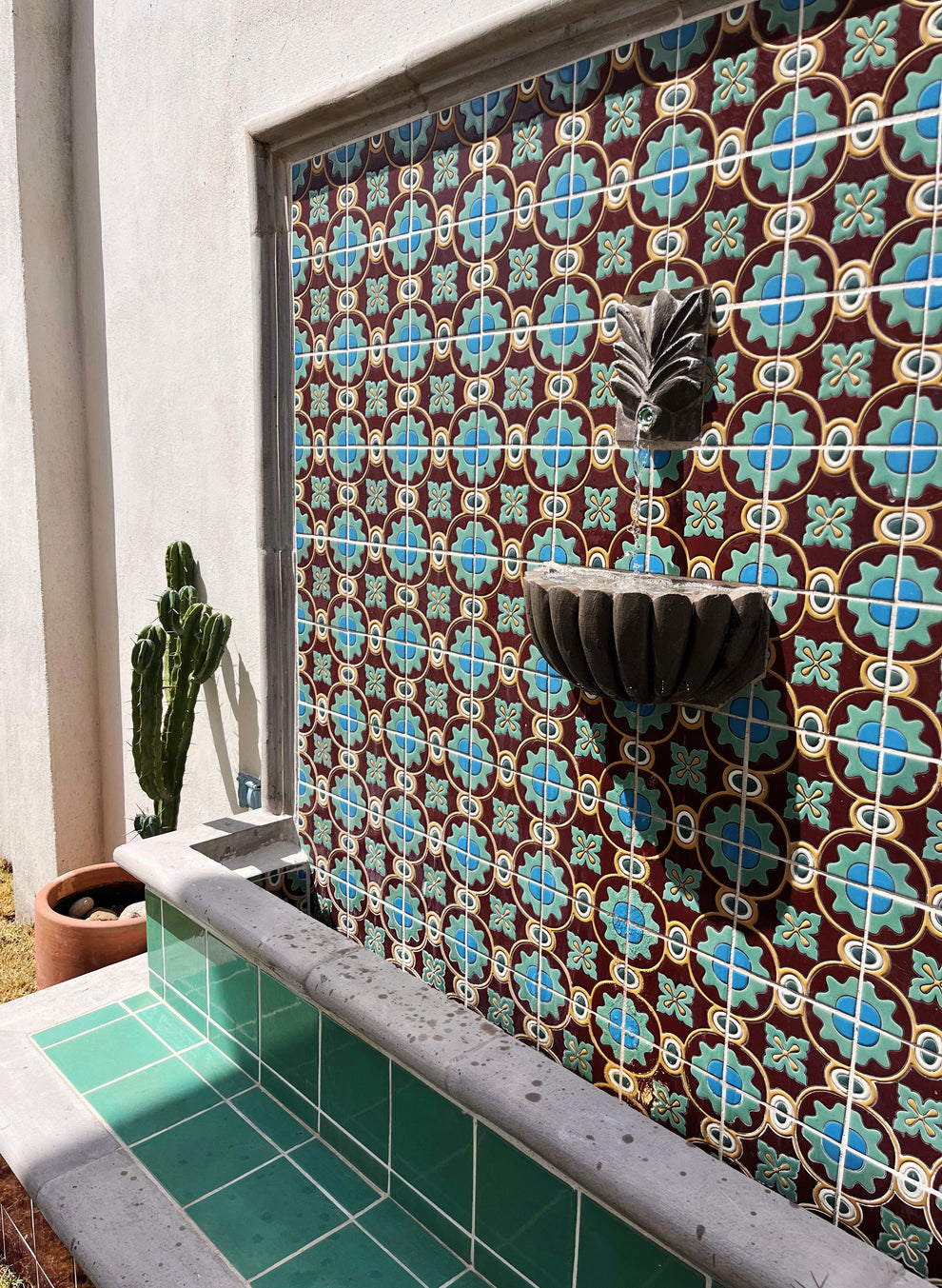 Relief Iris Tile 6" x 6" - Clay Imports - Shop Online