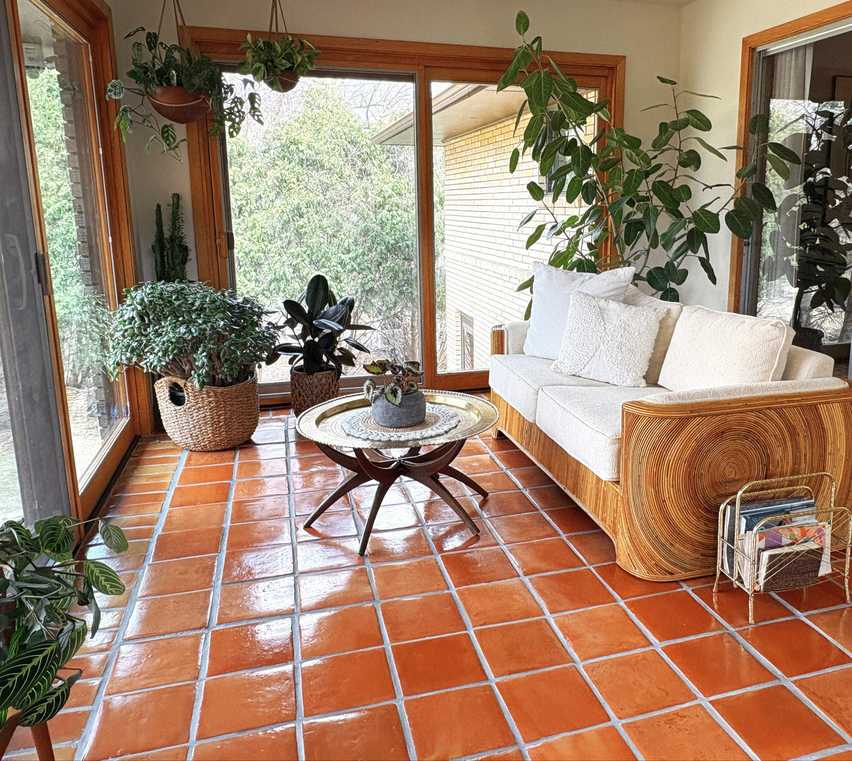 Saltillo Tile 8x8 – Smooth Gloss Handmade Terracotta | Clay Imports