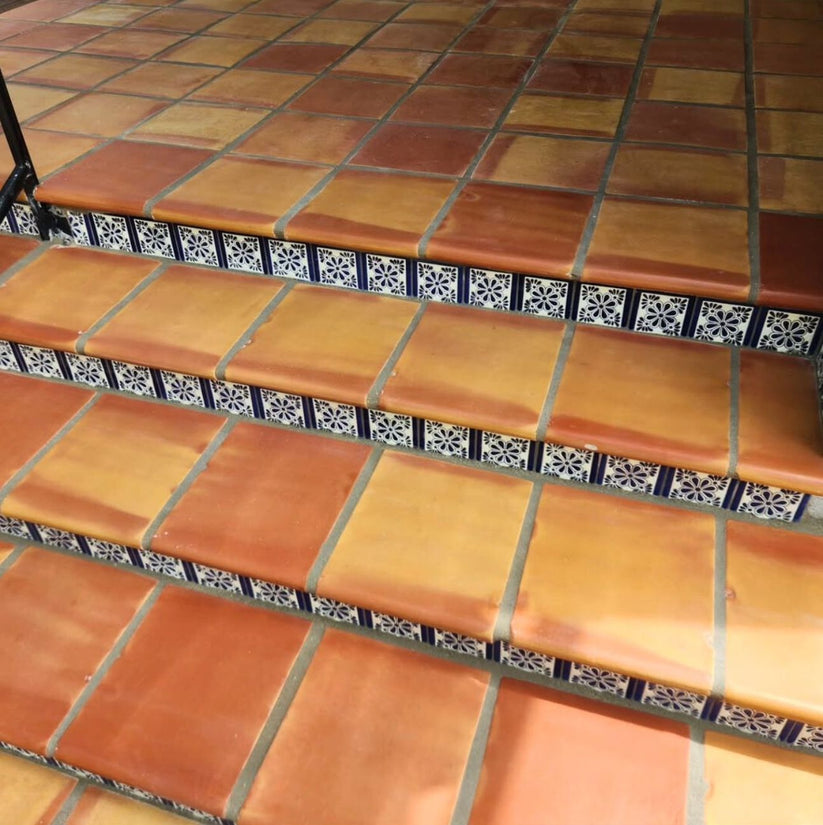 Smooth Satin Saltillo Coping Tile 12x12 – Handmade Edge Terracotta ...