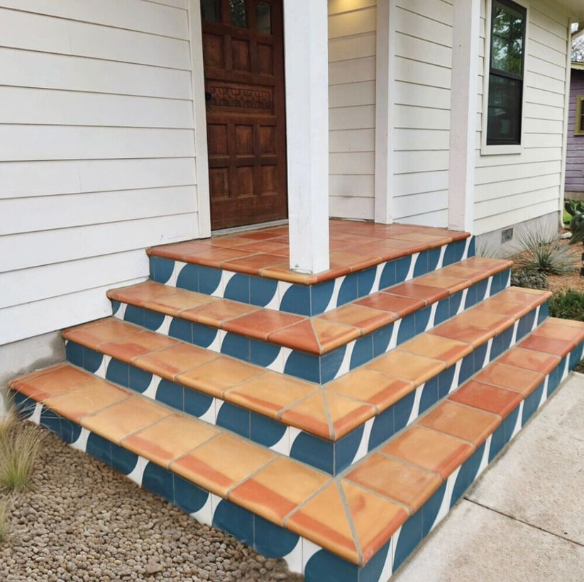 Smooth Satin Saltillo Coping Tile 12x12 – Handmade Edge Terracotta ...