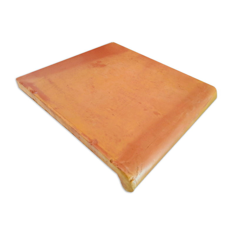 Terracotta Coping Smooth Satin 12" x 12" - Clay Imports