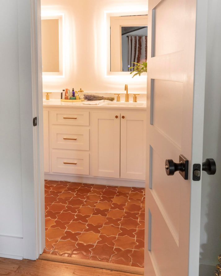 Star & Cross 5.5" Saltillo Tile – Smooth Gloss Handmade Terracotta ...